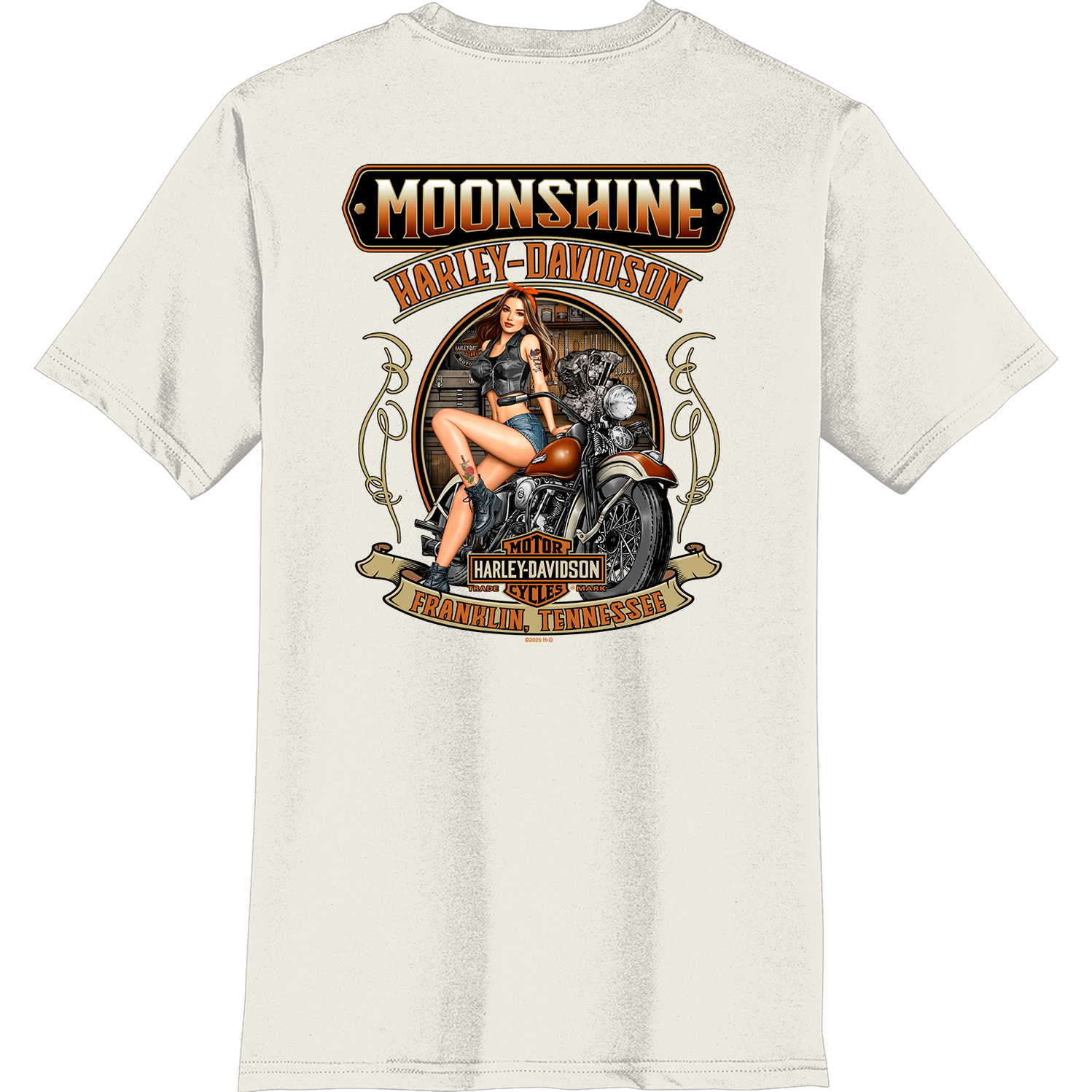 MHD American Pin-Up T-Shirt — Moonshine Harley-Davidson