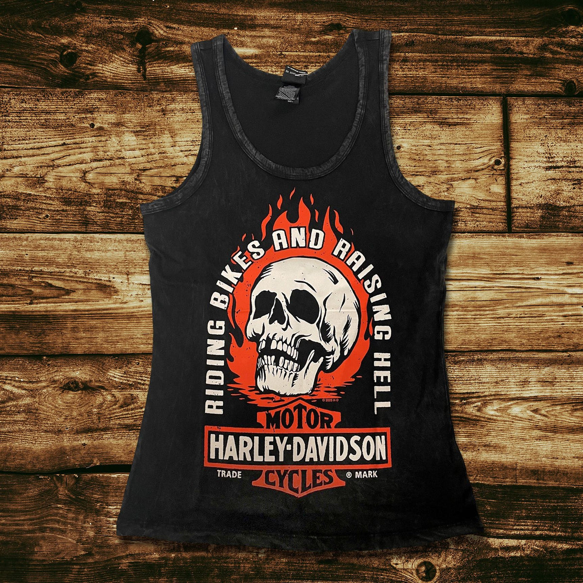 Women's Arched Flame Tank Top — Moonshine Harley-Davidson