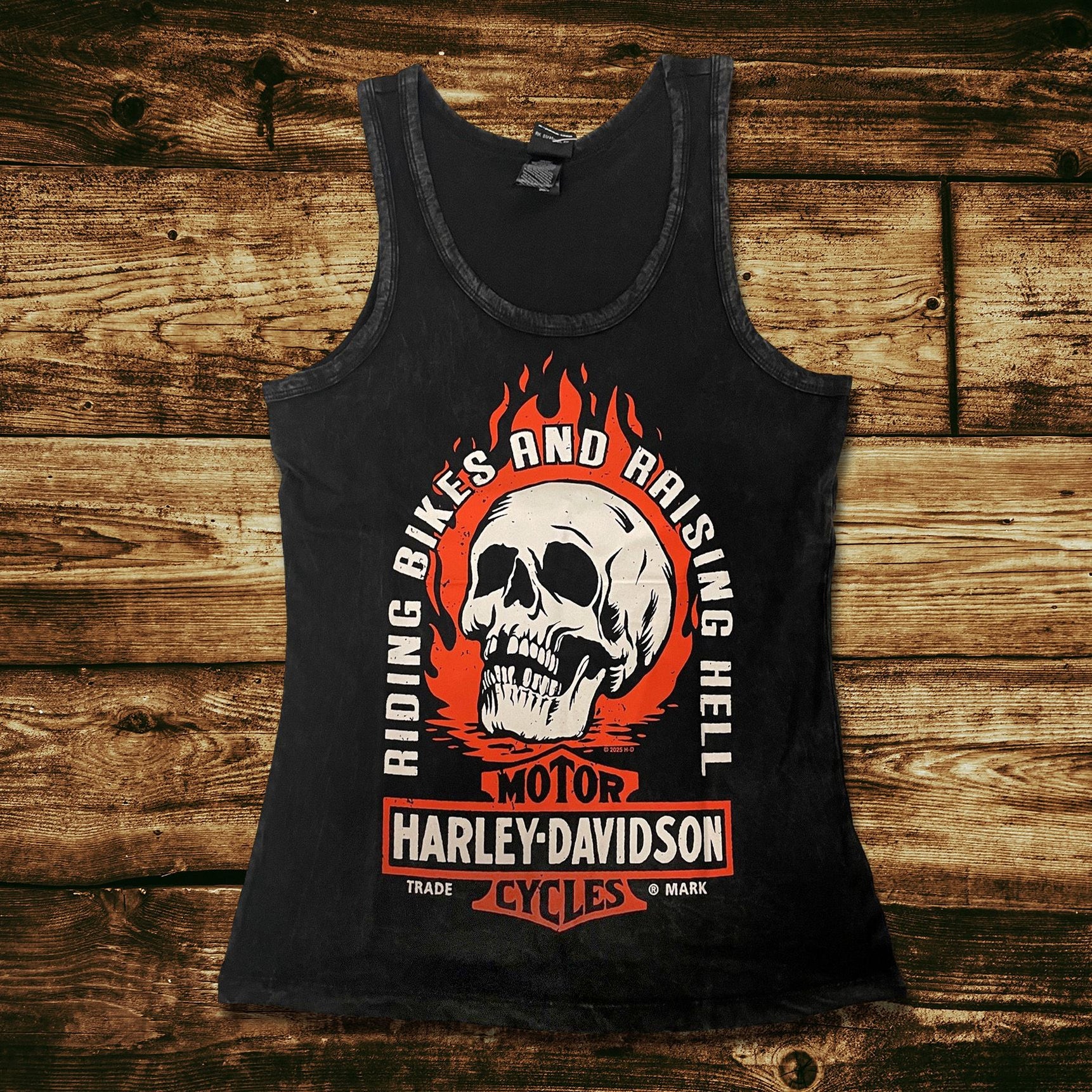 Women's Arched Flame Tank Top — Moonshine Harley-Davidson