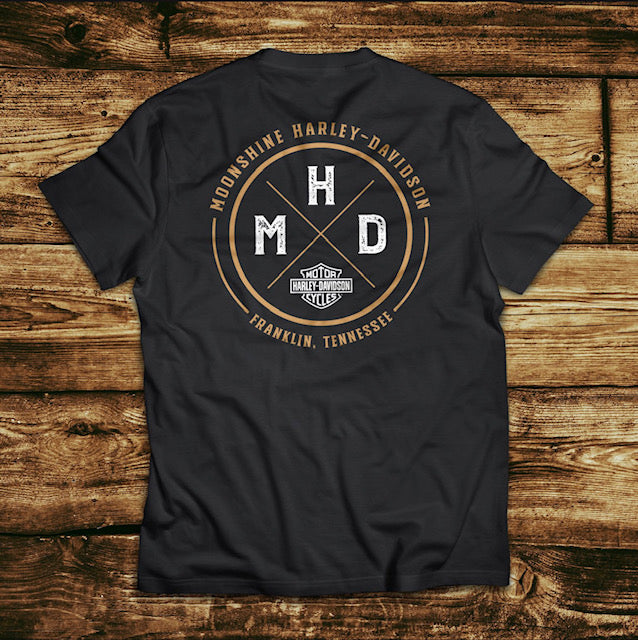 MHD Graphic Letter Pocket T-Shirt — Moonshine Harley-Davidson