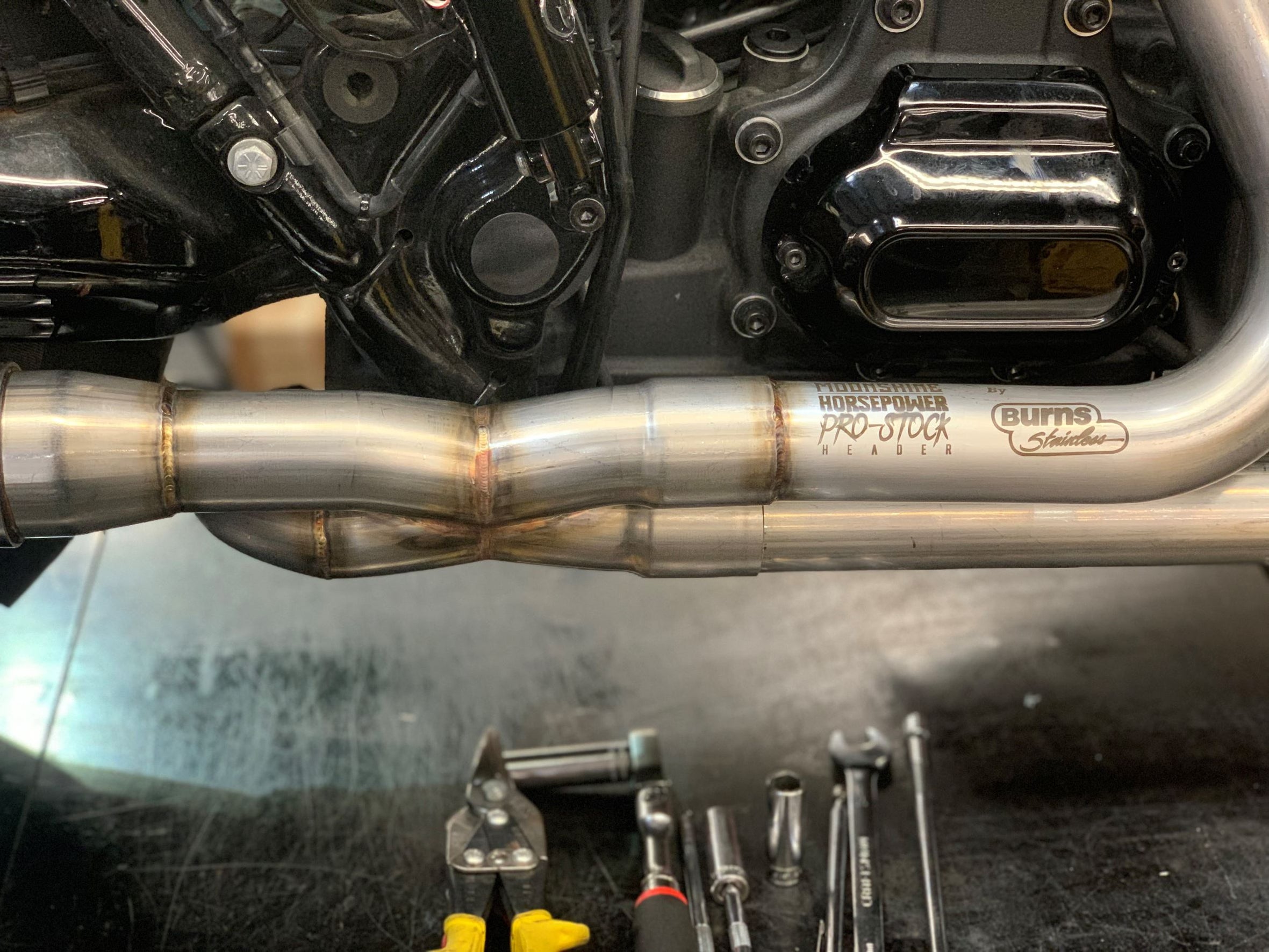 MHP Pro-Stock M8 Exhaust Header 1 7/8" Diameter Stainless Steel, MHP-9 ...